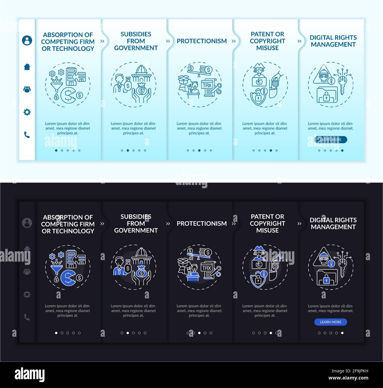 Uncompetitive policies onboarding vector template Stock Vector Image & Art - Alamy