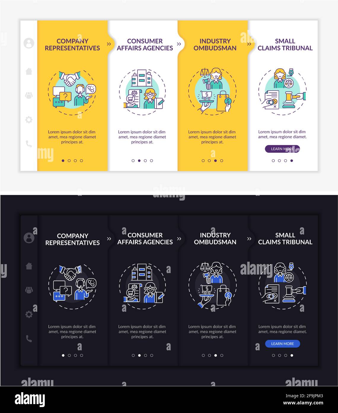 Customer protection onboarding vector template Stock Vector Image & Art ...