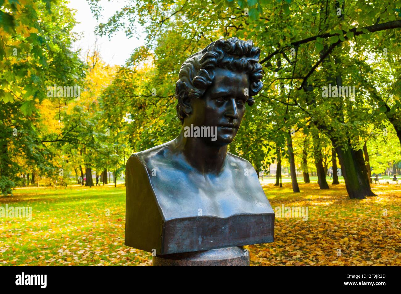St Petersburg, Russia - October 3, 2016. Bust of Karl Bryullov in the ...