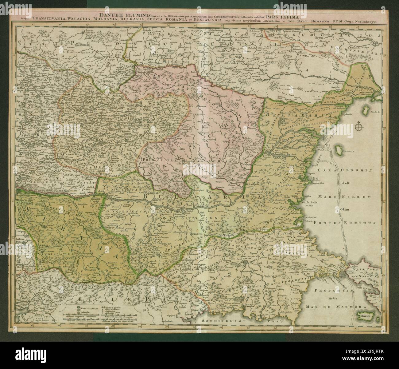 Vintage Hand Drawn Homanns Map Of Balkans From 18th Century All Maps