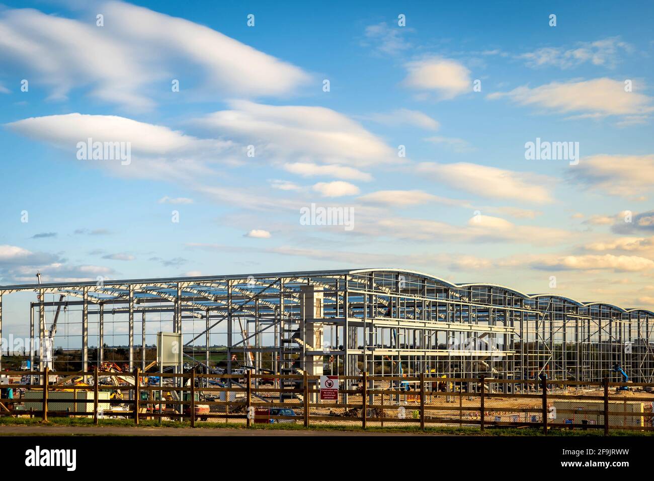 Industrial distribution warehouse construction frame in england uk ...