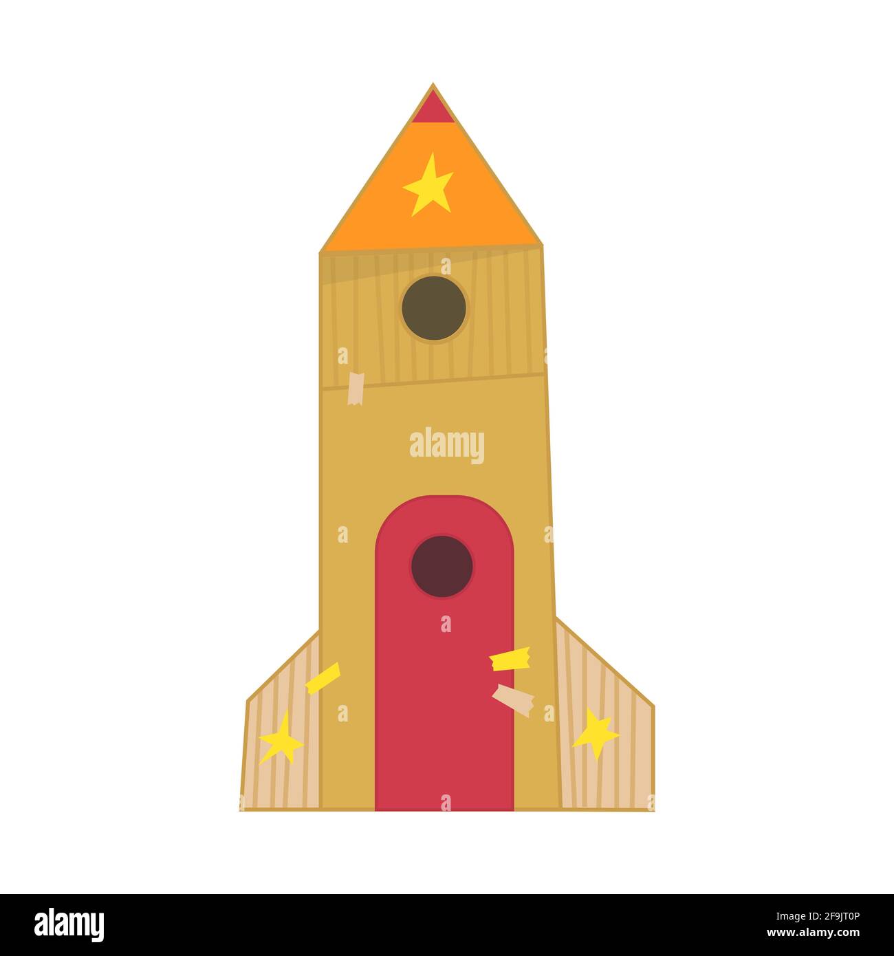 Hand made cardboard rocket Stock Vector Image & Art - Alamy