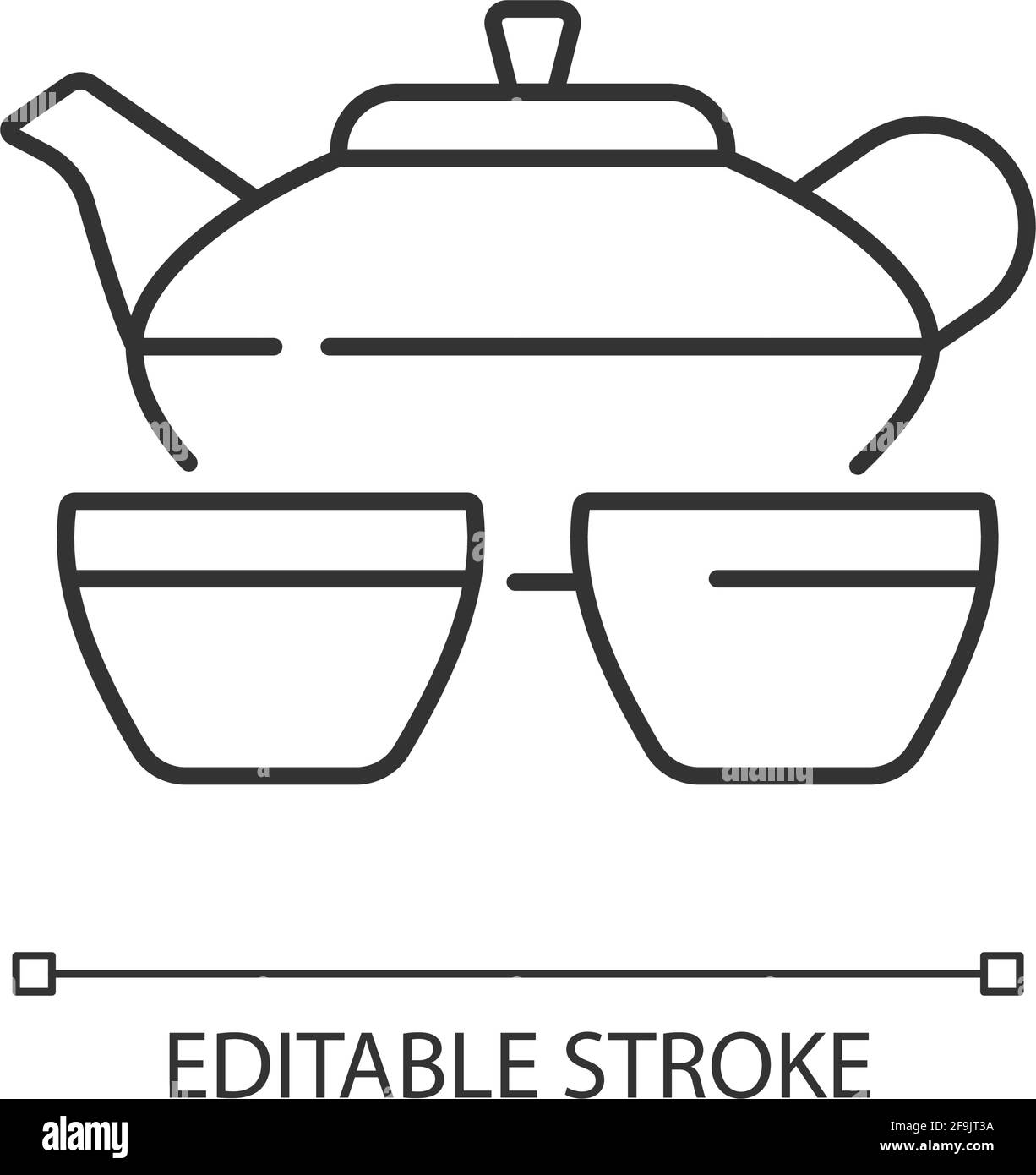 Chinese tea set linear icon Stock Vector Image & Art - Alamy