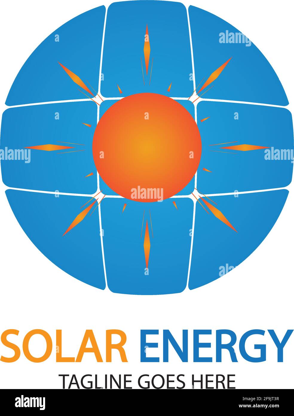 Sun solar energy logo design template. solar tech logo designs Stock ...