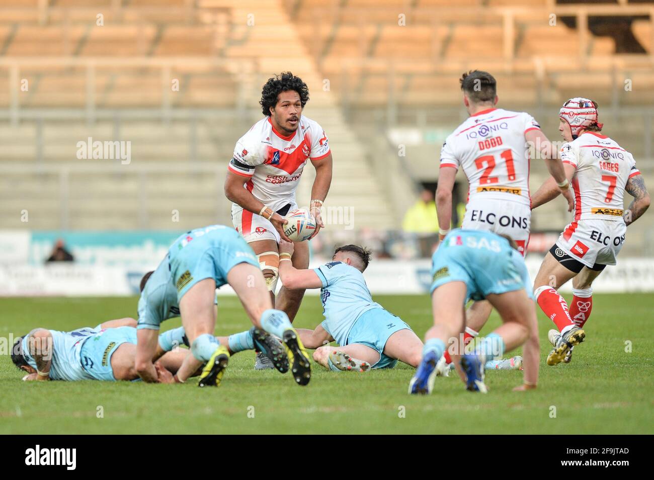 St. Helens, England - 16th April 2021 - Agnatius Paasi of St Helens ...