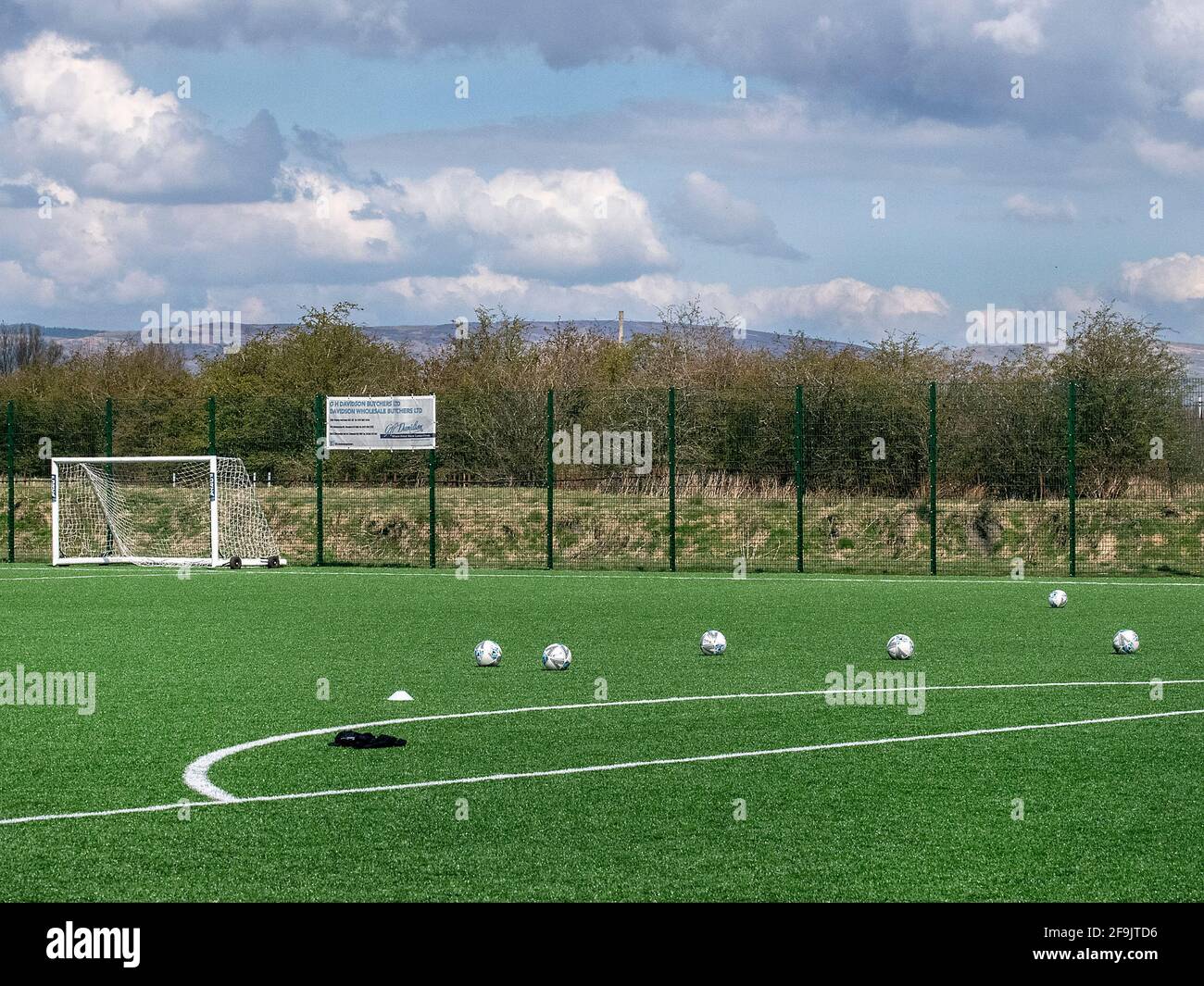 Paisley, Scotland, UK. 16th April 2021: A community football pitch ...