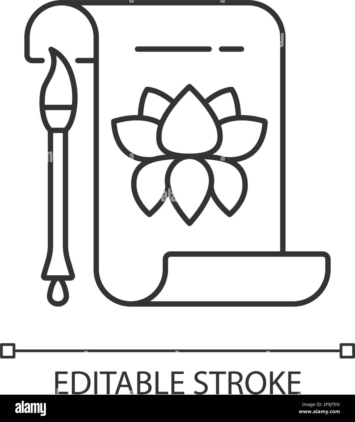 Chinese calligraphy linear icon Stock Vector Image & Art - Alamy