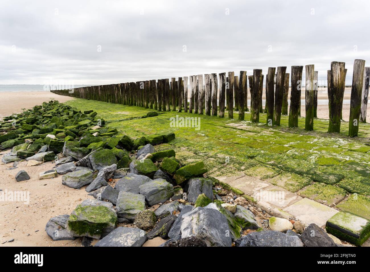 Rocks on the zeeland coast of the netherlands hi-res stock photography ...