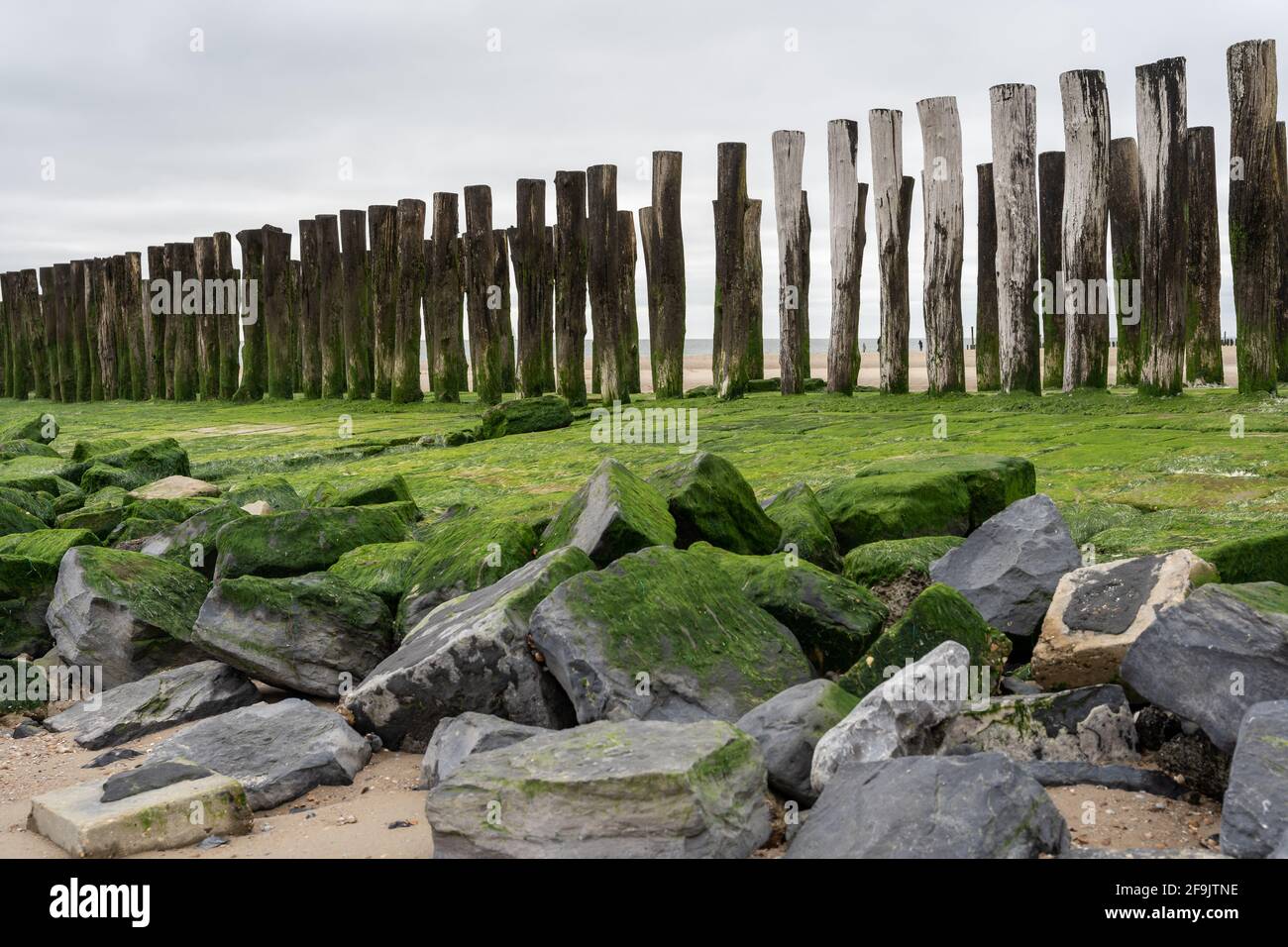 Rocks on the zeeland coast of the netherlands hi-res stock photography ...