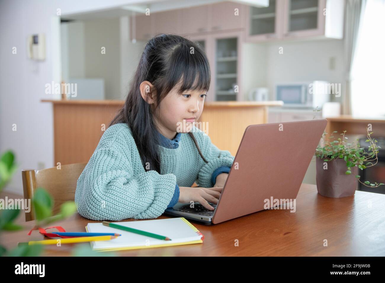 E-learning at Home Stock Photo - Alamy