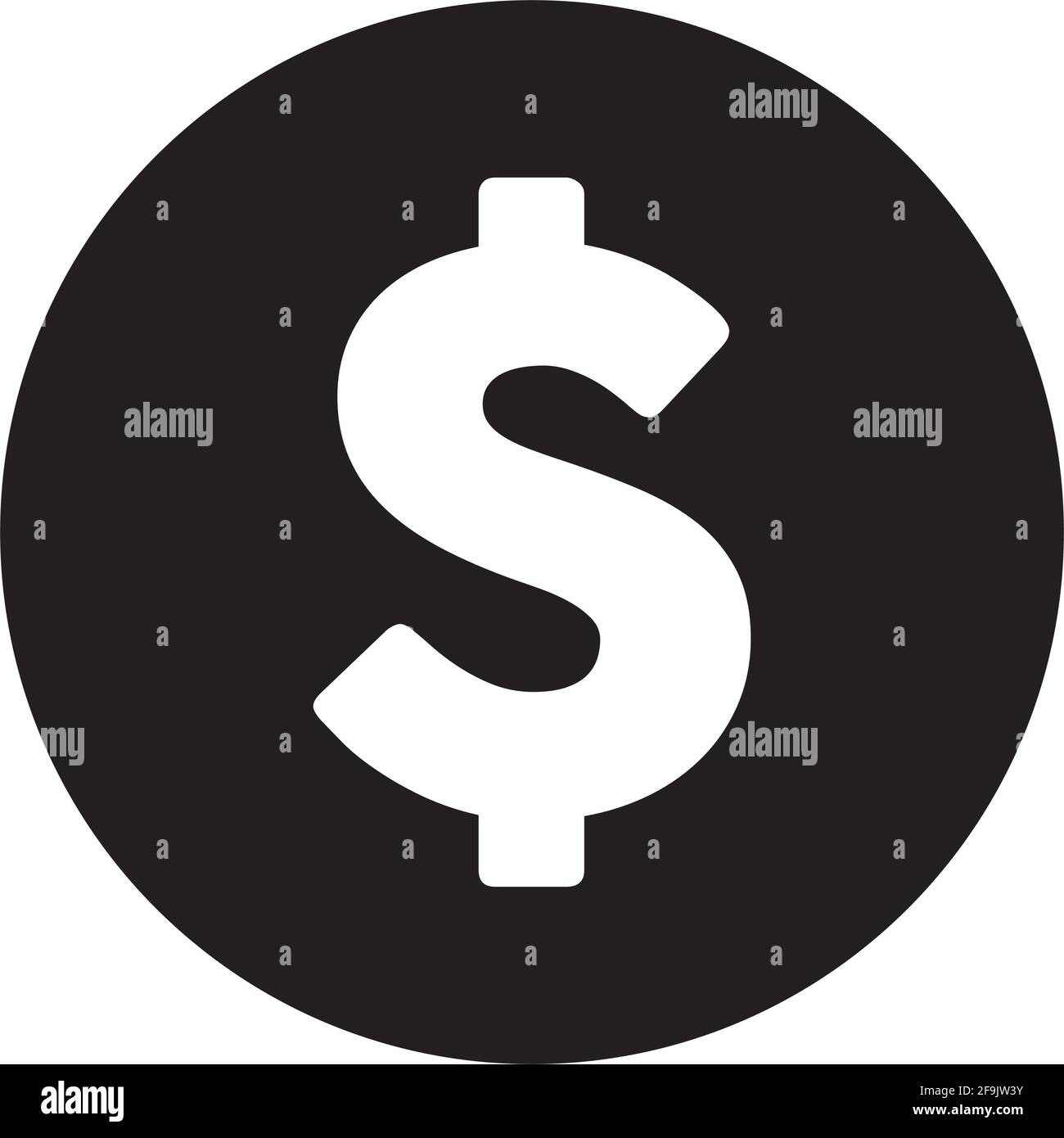 Dollar symbol icon vector currency sign for business and finance in a ...