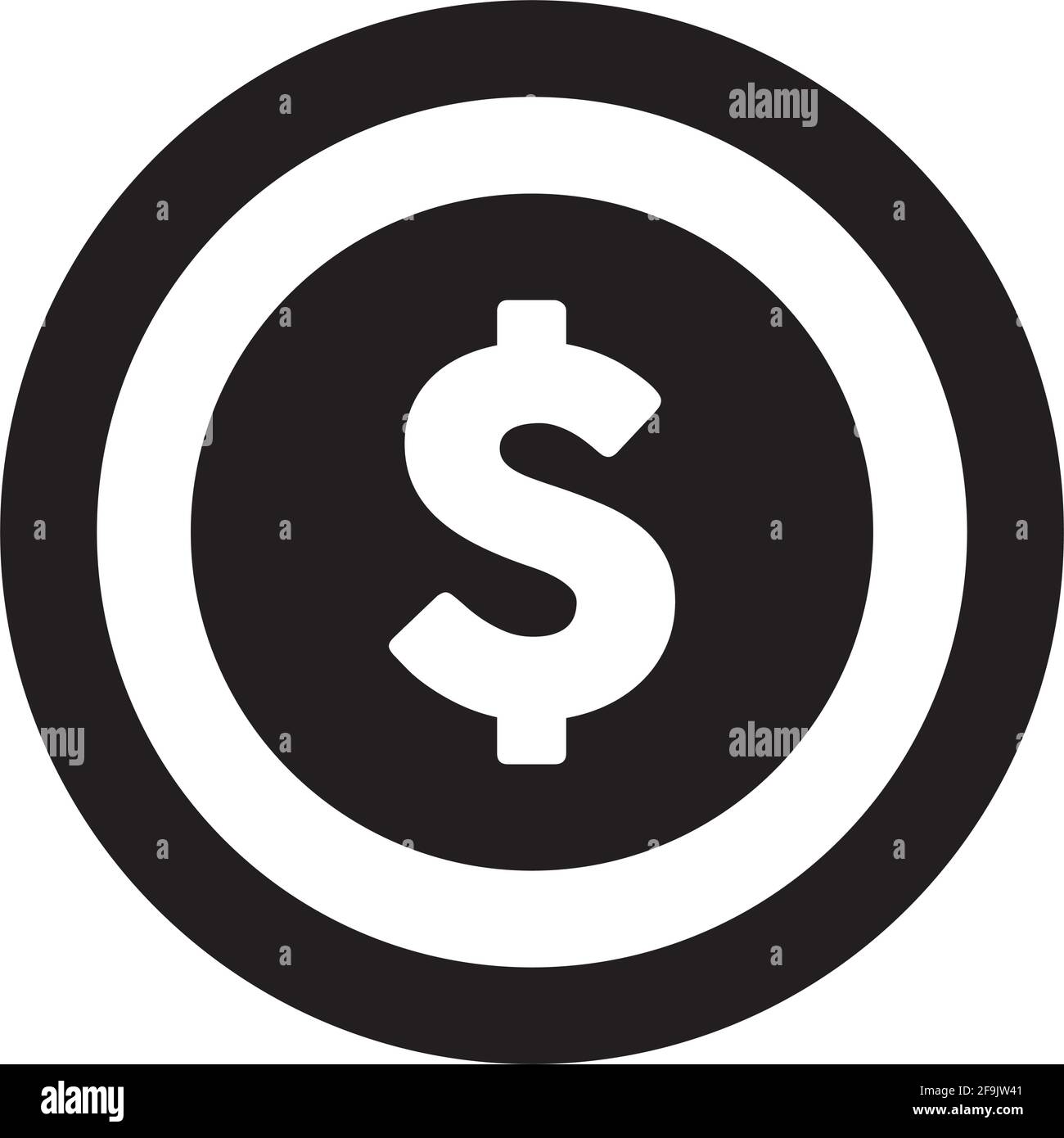 Dollar icon vector currency symbol sign for for business and finance in ...