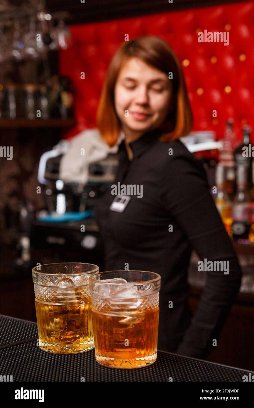 Bartender girl hi-res stock photography and images - Alamy