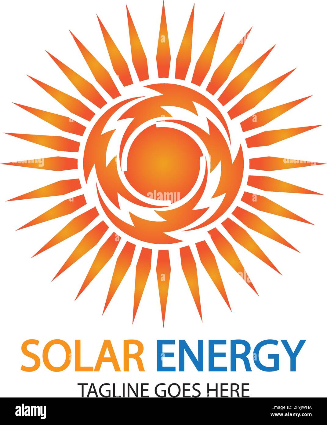 Sun solar energy logo design template. solar tech logo designs Stock ...