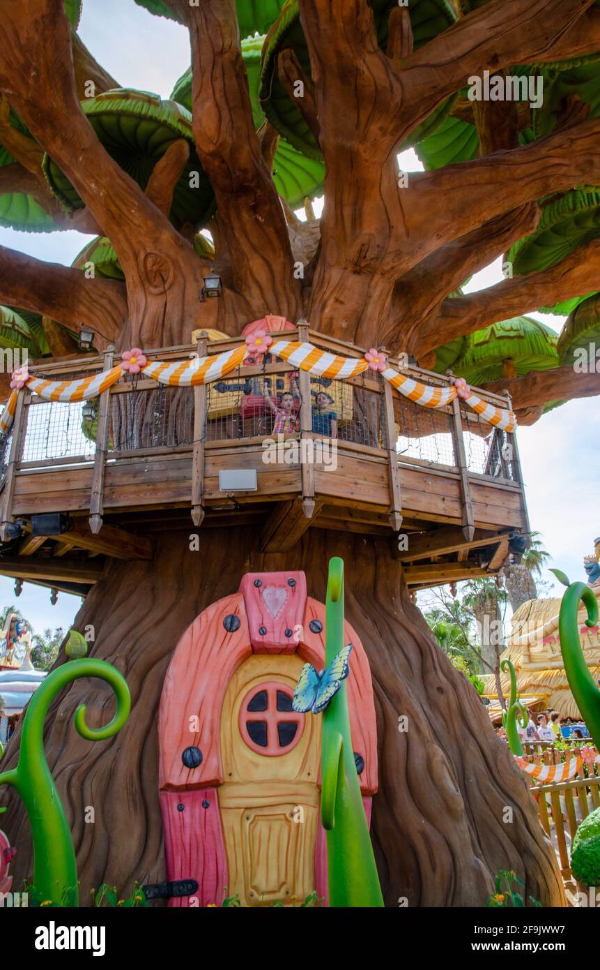 PortAventura theme park in Salou, Spain. Attraction Sesamo Aventura ...