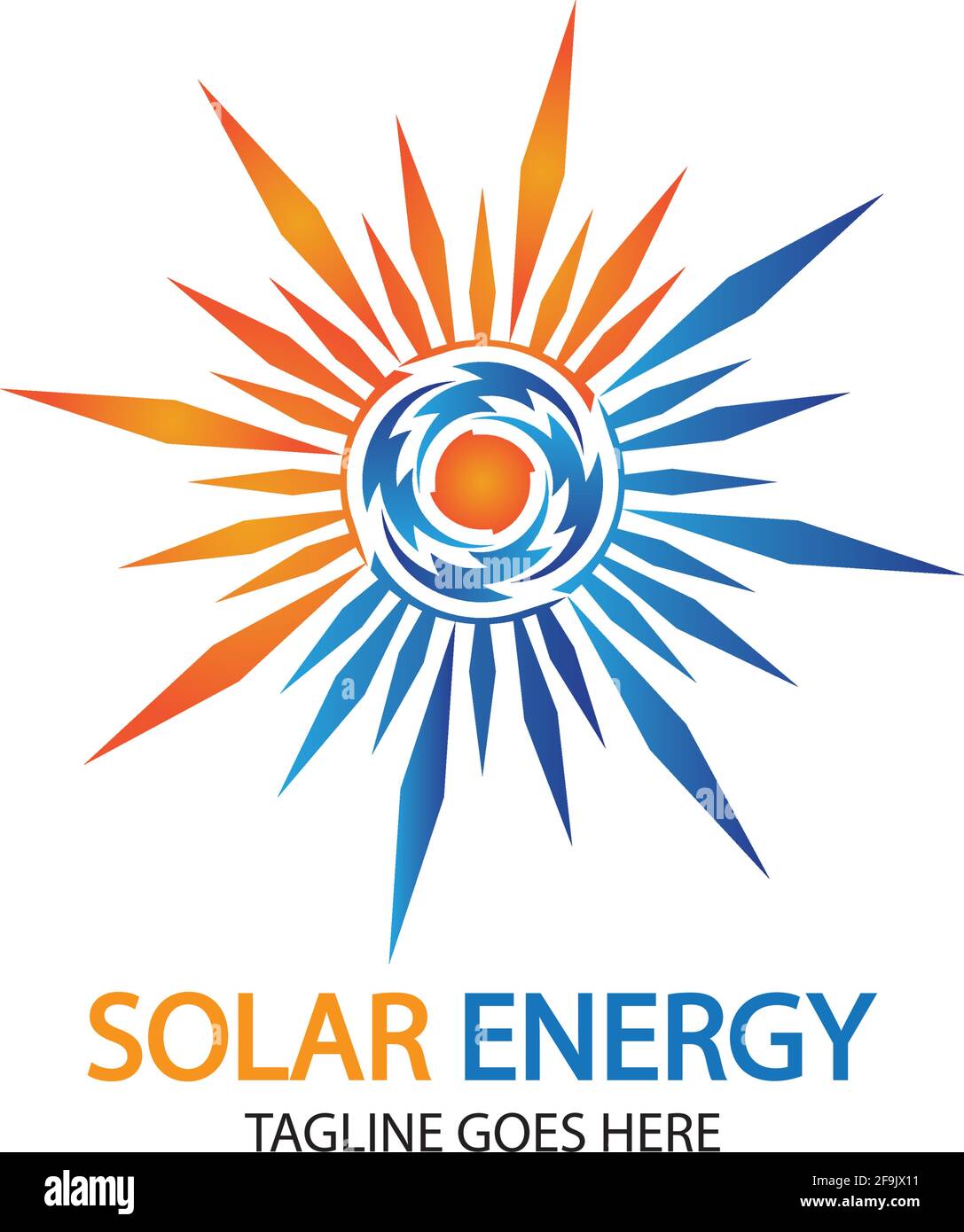 Sun solar energy logo design template. solar tech logo designs Stock ...