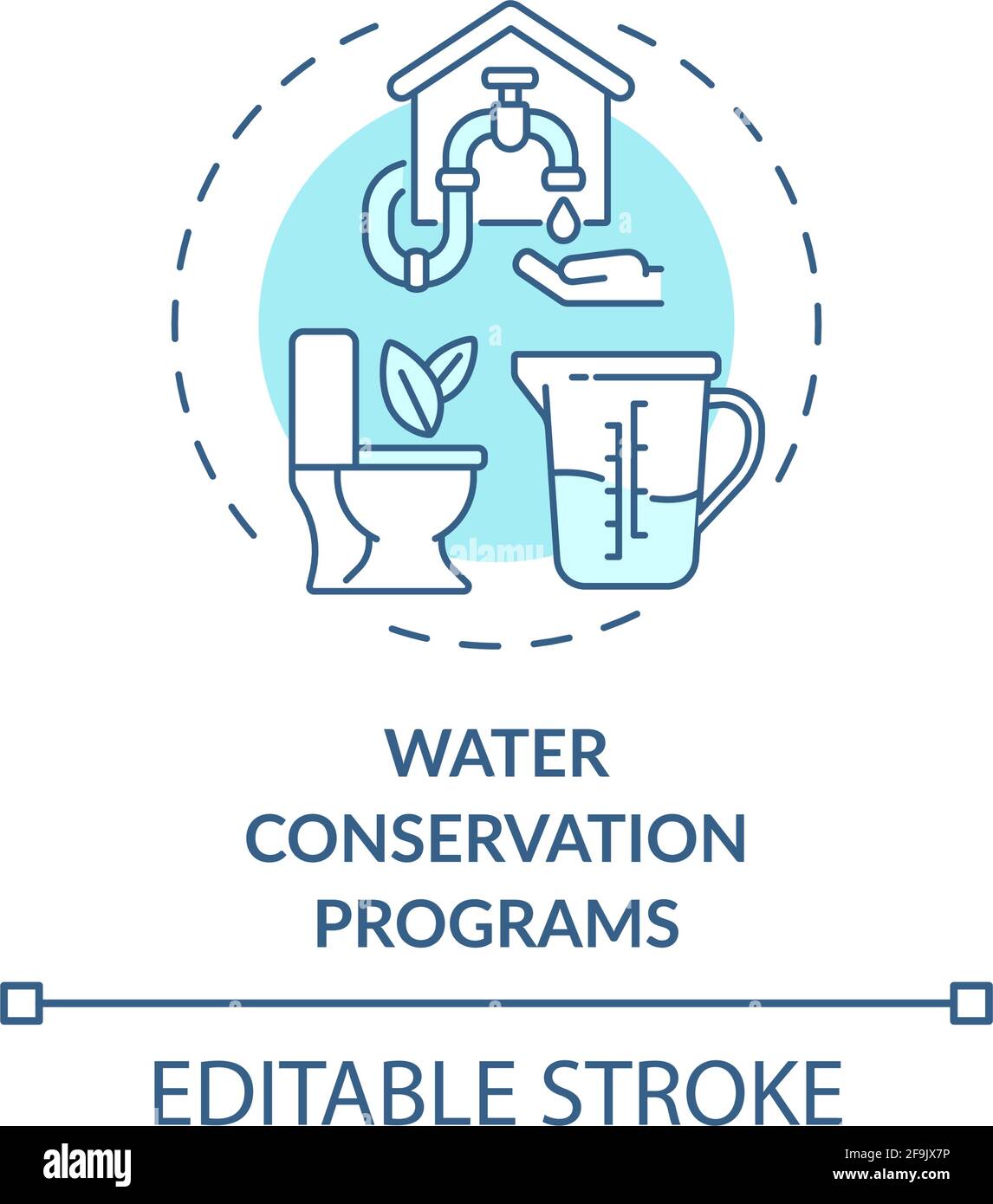 Water conservation programs concept icon Stock Vector Image & Art - Alamy