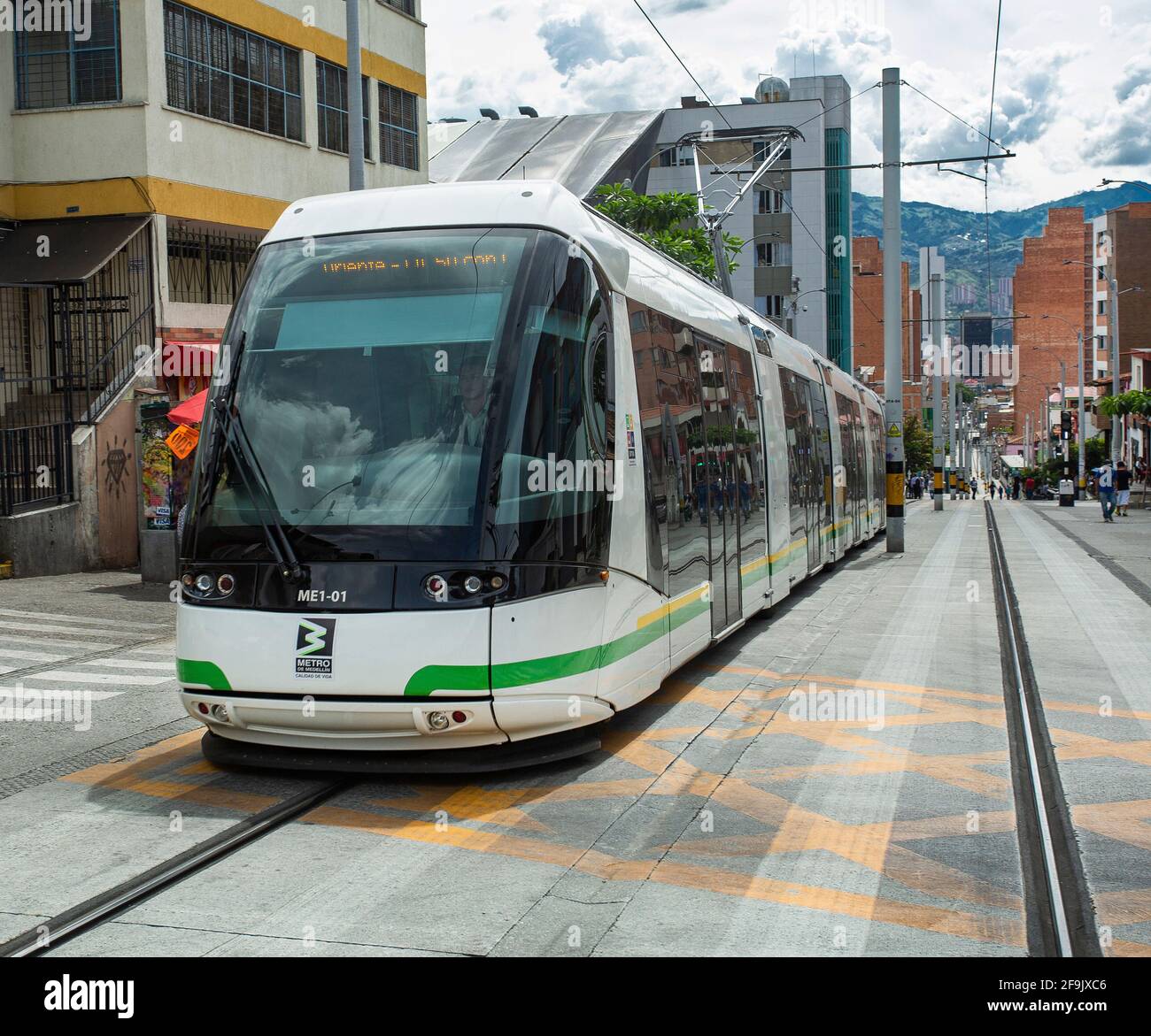 Medellin, Antioquia / Colombia - July 08, 2019. The Medellín tramway is ...