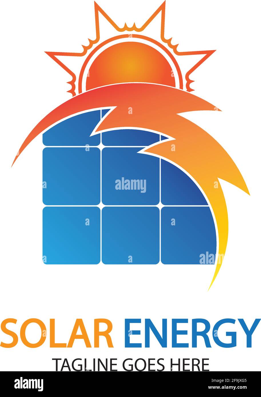 Sun solar energy logo design template. solar tech logo designs Stock ...