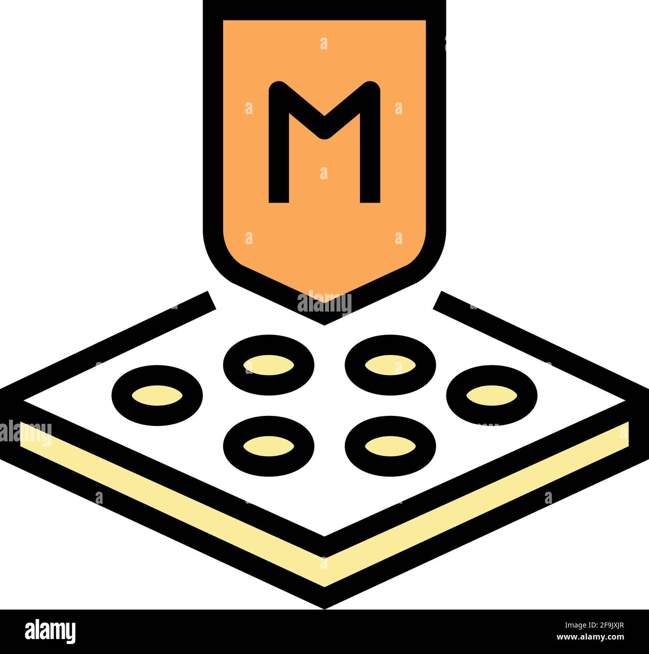 membrane fabrics properties color icon vector illustration Stock Vector ...