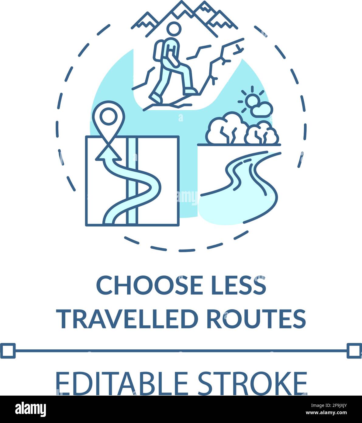 Road less travelled Stock Vector Images - Alamy