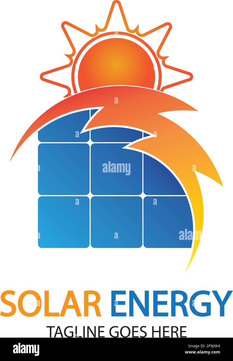 Sun solar energy logo design template. solar tech logo designs Stock ...