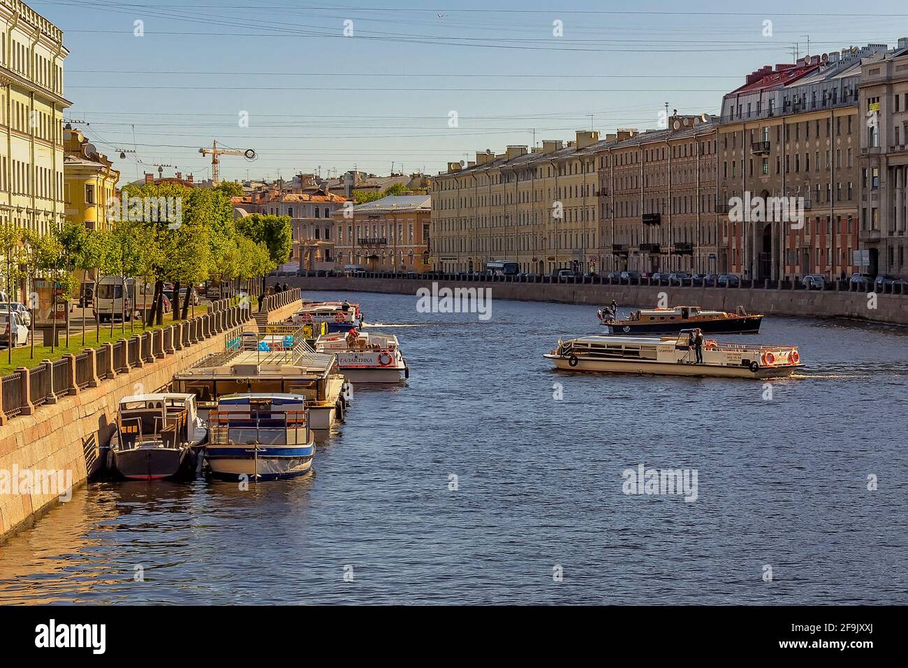 Walk along rivers and canals in St. Petersburg in spring Stock Photo ...