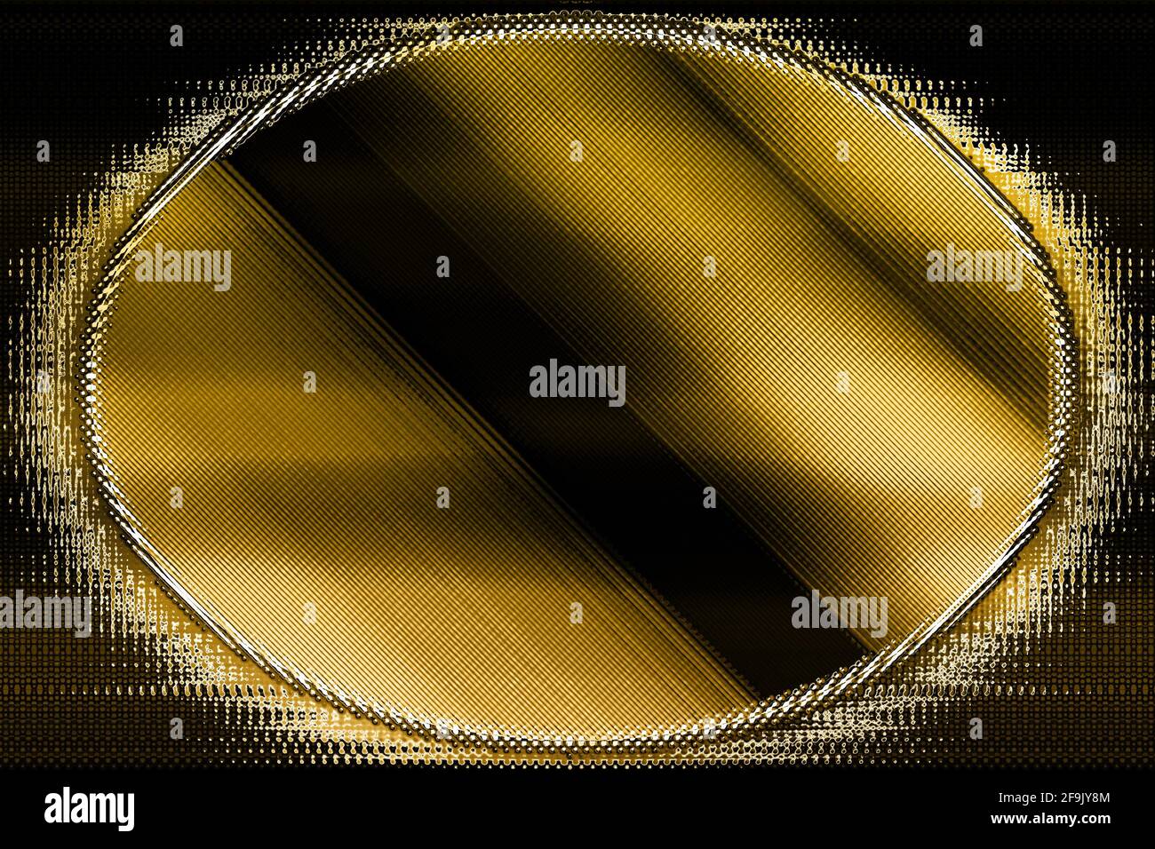 An abstract golden grunge textured oval shape background image Stock ...