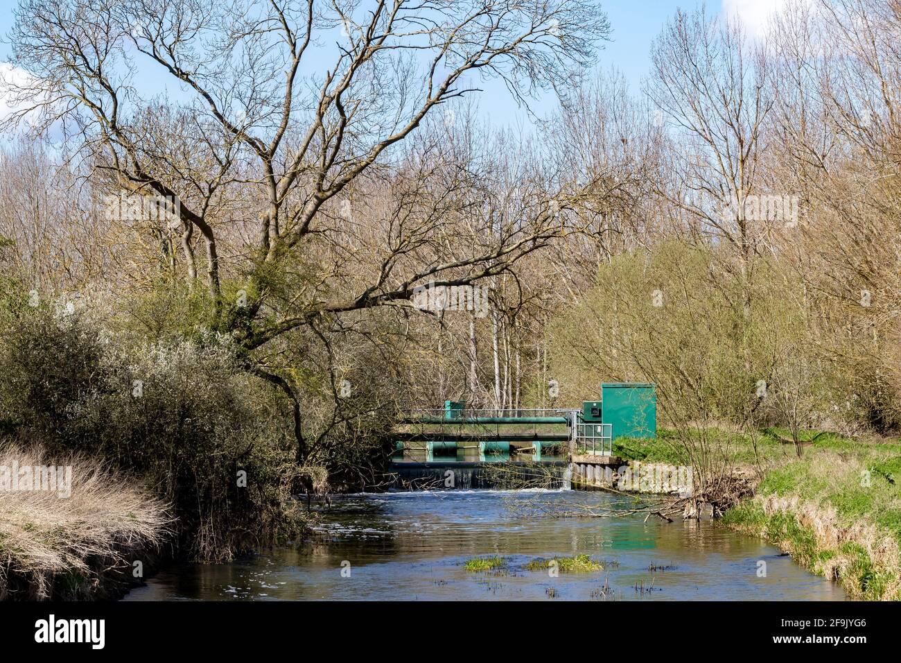 River Nene between Cogenhoe and Grendan in the Nene valley ...