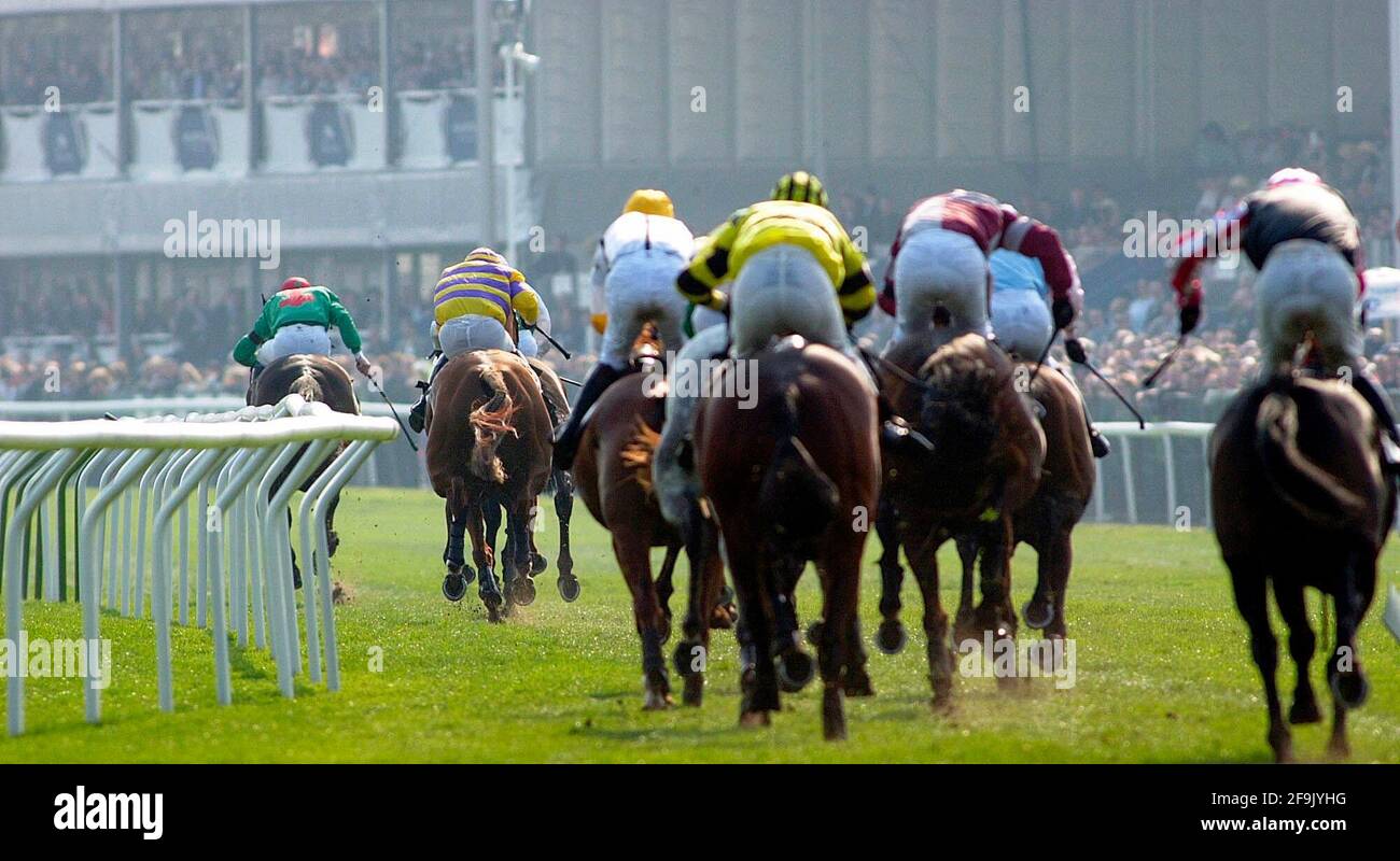 RACING AINTREE 2ND DAY 5/5/2002 MARTELL TOPHAM CHASE WINNER ITS TIME ...