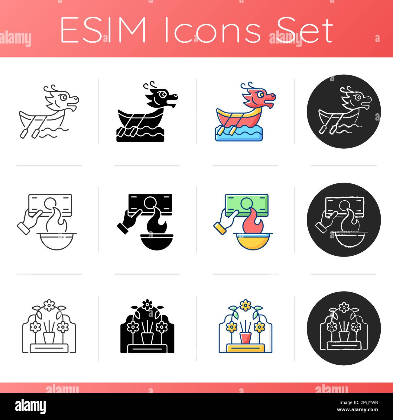 Dragon boat festival in china Stock Vector Images - Alamy