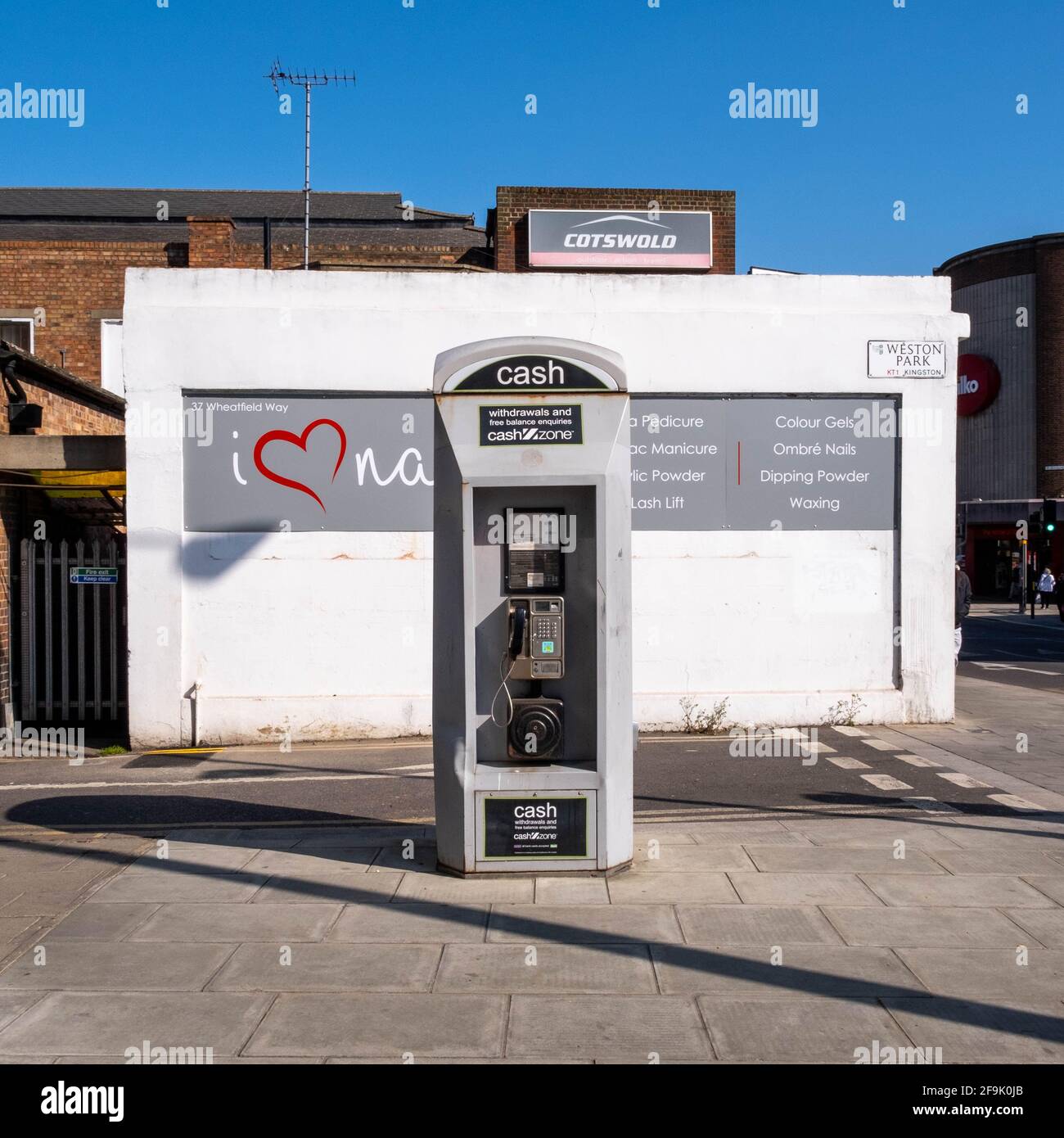 Telephone box with clear sky hi-res stock photography and images - Alamy