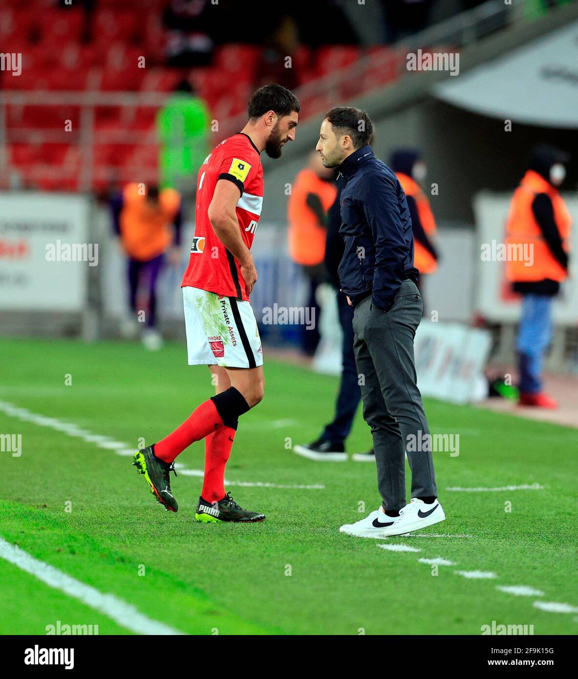 MOSCOW, RUSSIA, APRIL 18, 2021. The 2020/21 Russian Football Premier ...