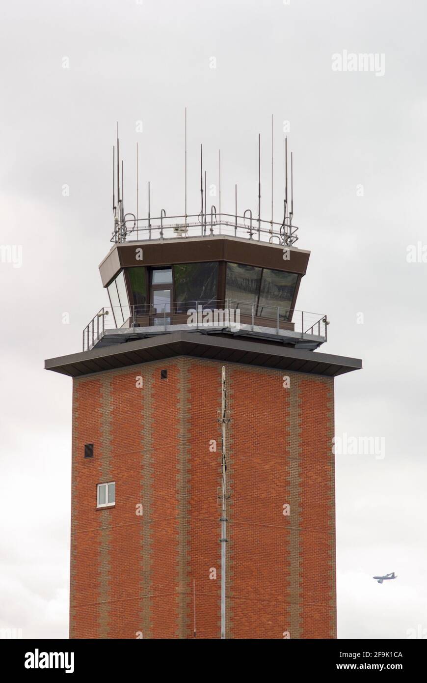 Control tower at RAF Mildenhall, in Suffolk, UK, used by the USAF ...