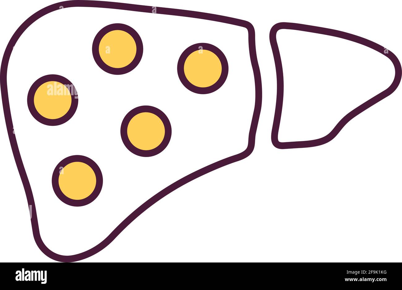 Cancer liver color line Stock Vector Images - Alamy