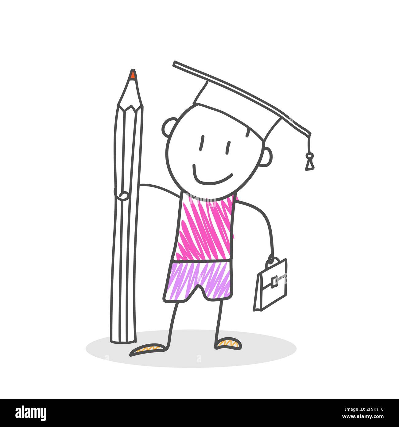 Cartoon boy graduate icon hi-res stock photography and images - Alamy