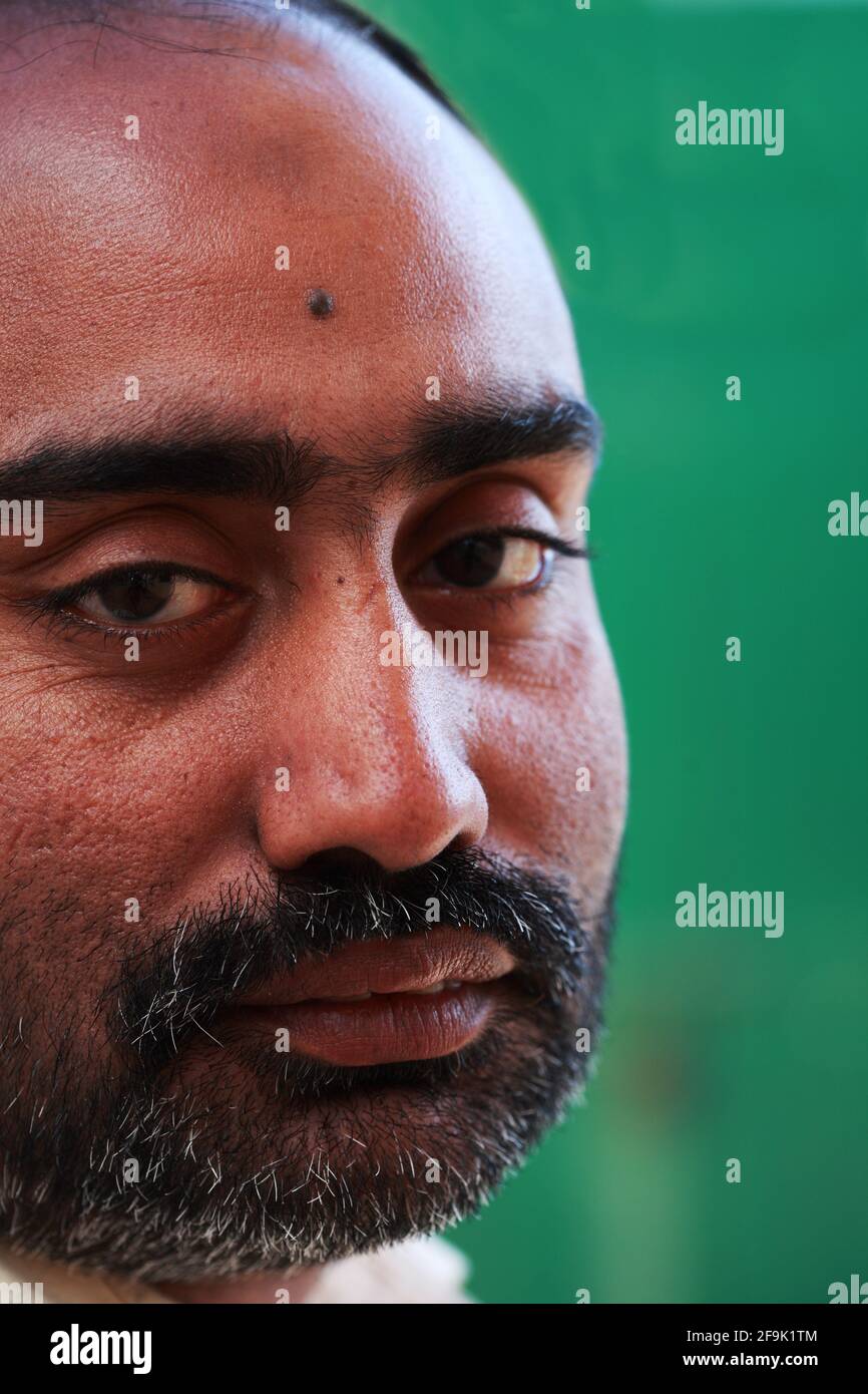 Indian man going bald Stock Photo - Alamy