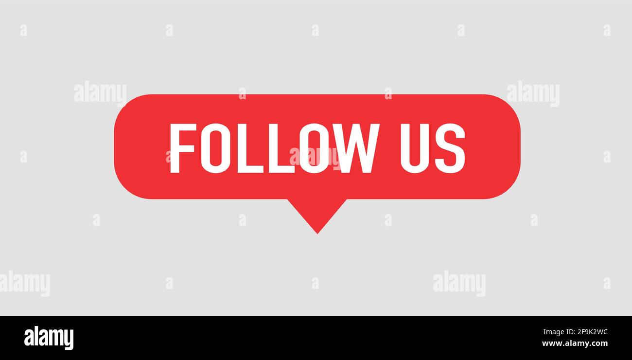 Button Follow us on white background. Vector illustration Stock Vector ...