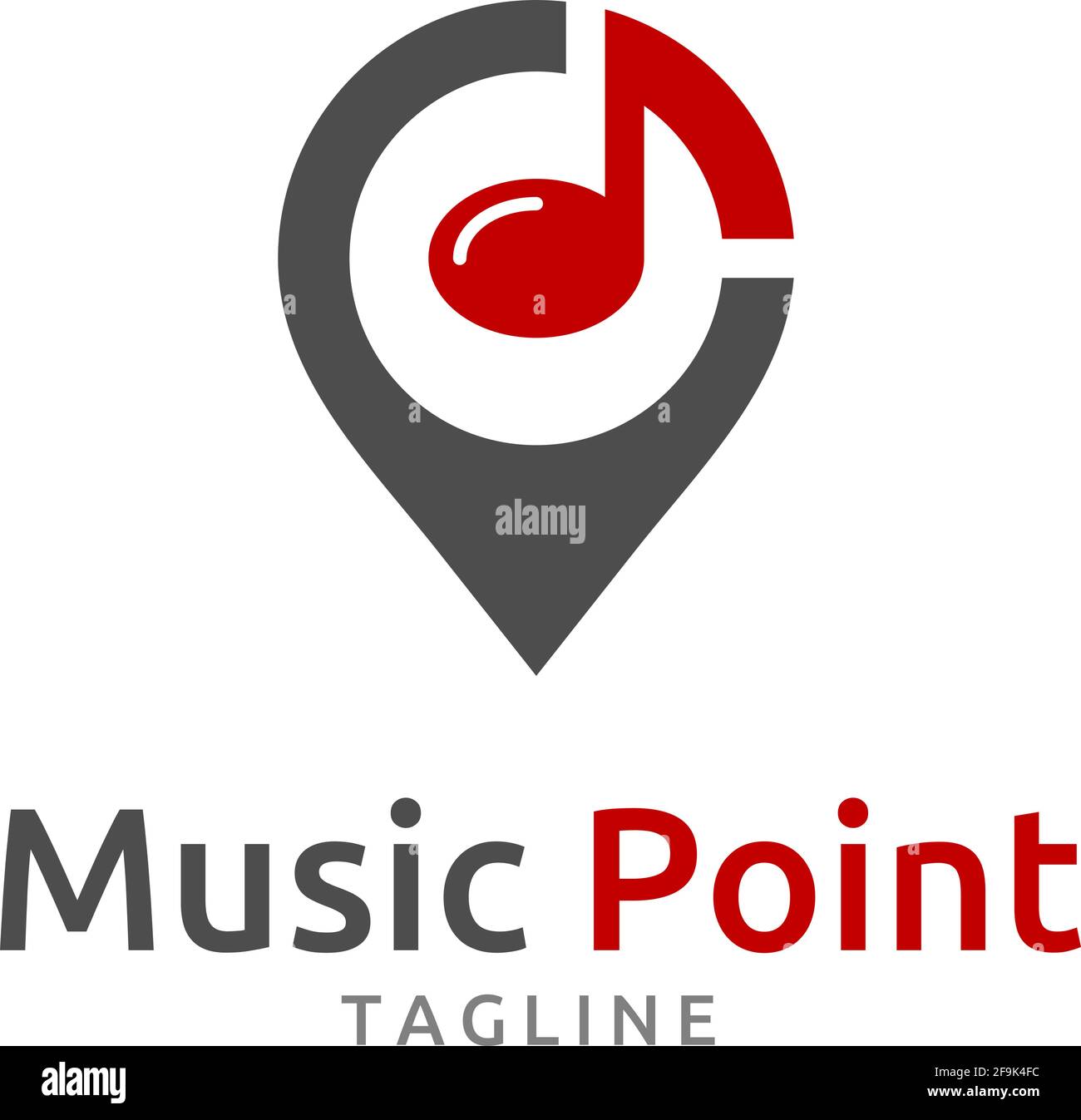 Music point logo hi-res stock photography and images - Alamy