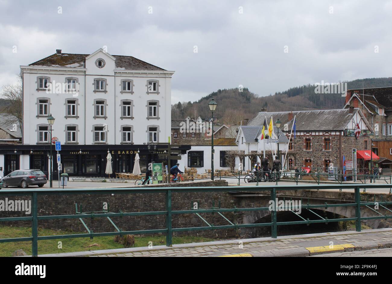 STAVELOT, BELGIUM, 13 APRIL 2021: The village of Coo near Stavelot in ...