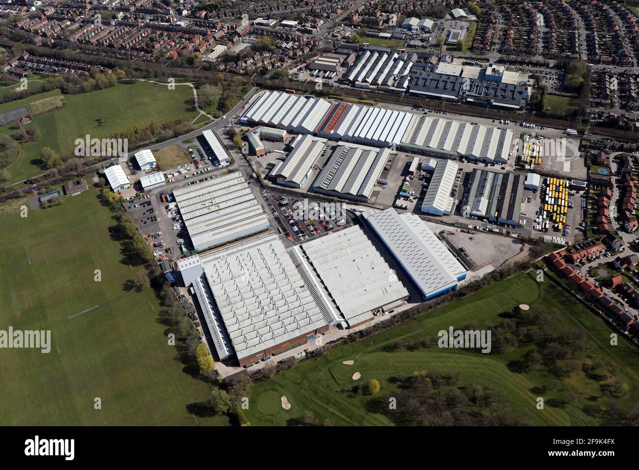 aerial view of the McVities factory, pladis Manchester Factory ...