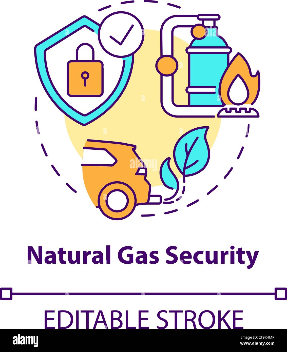 Natural gas security concept icon Stock Vector Image & Art - Alamy