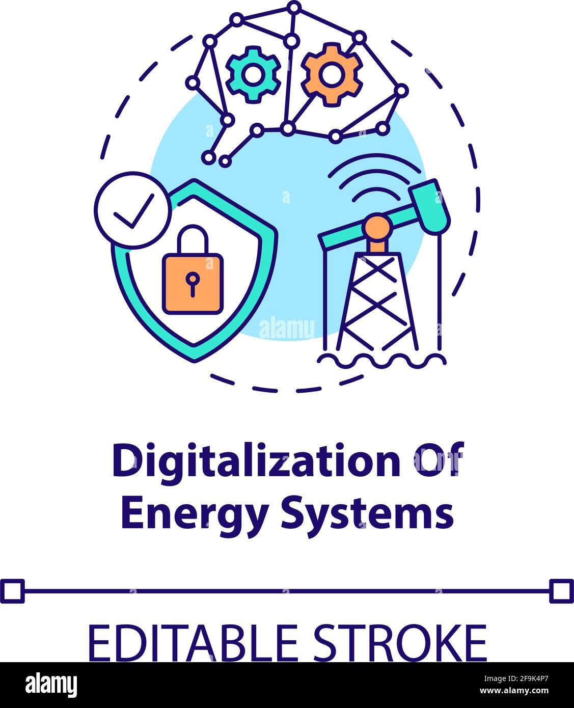 Energy systems digitalization concept icon Stock Vector Image & Art - Alamy