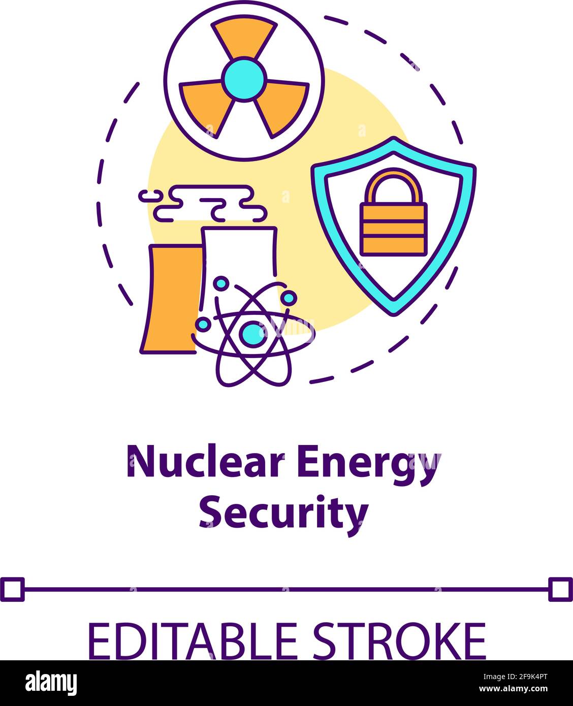 Nuclear energy security concept icon Stock Vector Image & Art - Alamy