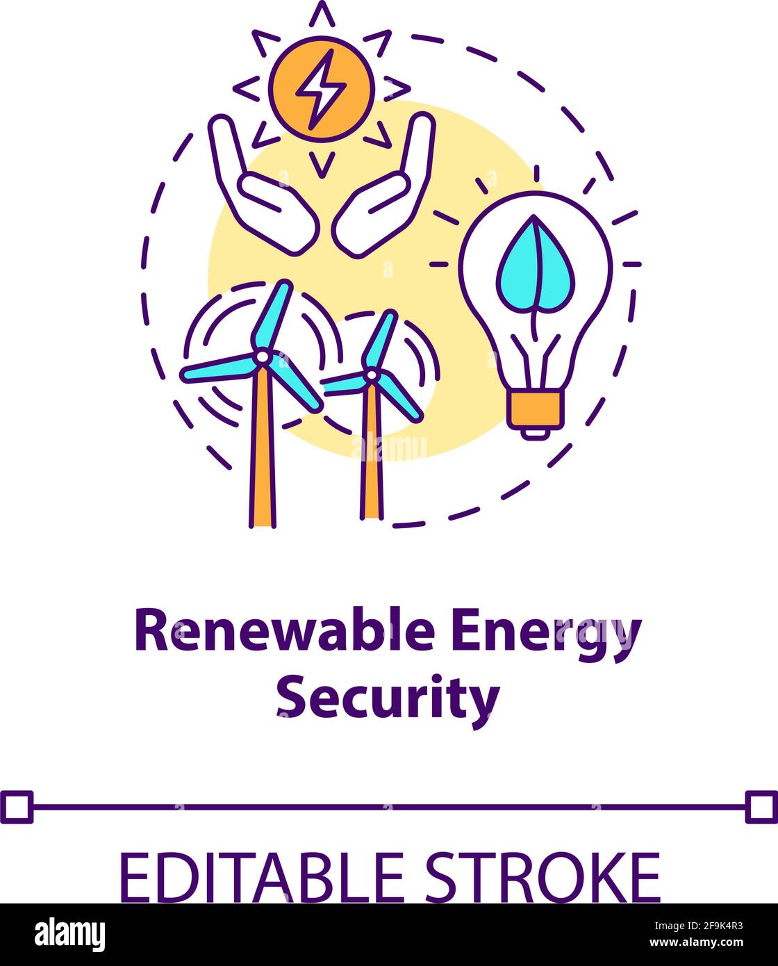 Renewable energy security concept icon Stock Vector Image & Art - Alamy