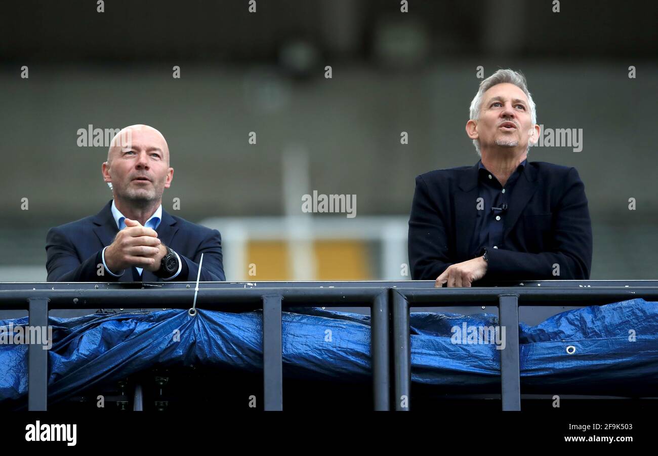 File photo dated 28-06-2020 of BBC pundit Alan Shearer and presenter Gary Lineker. Issue date ...