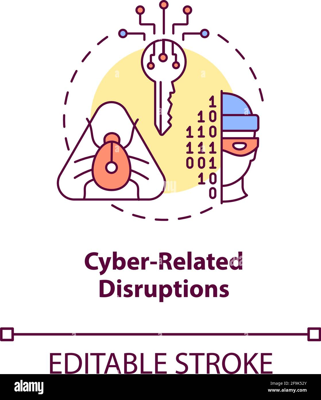Cyber-related disruptions concept icon Stock Vector Image & Art - Alamy