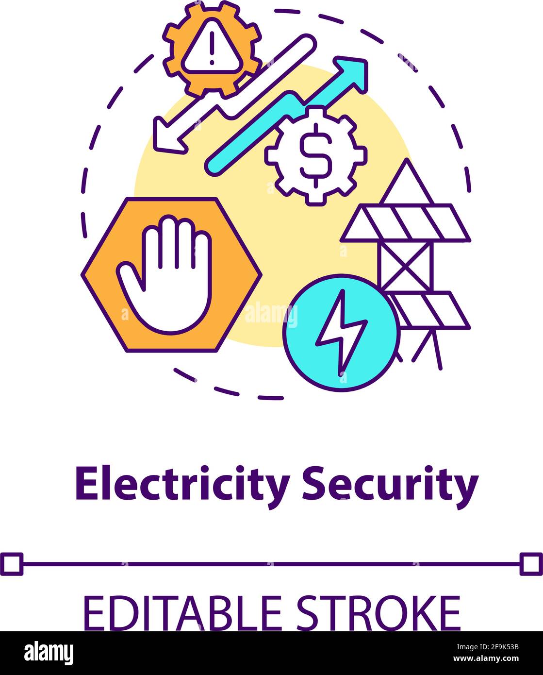 Electricity security concept icon Stock Vector Image & Art - Alamy