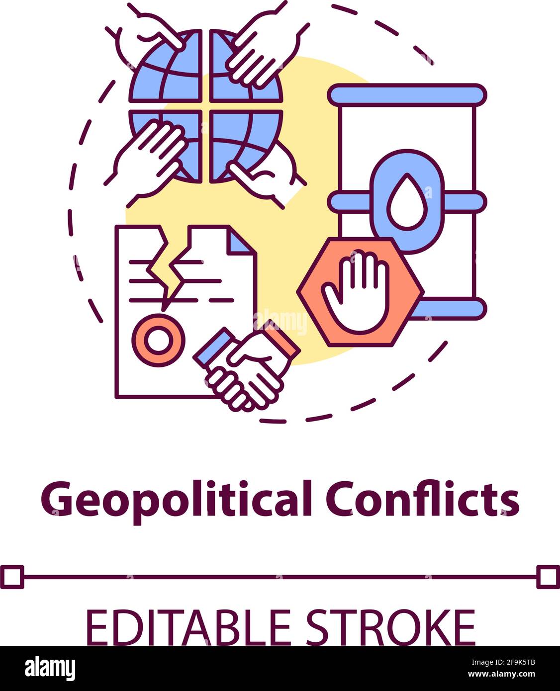 Geopolitical conflicts concept icon Stock Vector Image & Art - Alamy