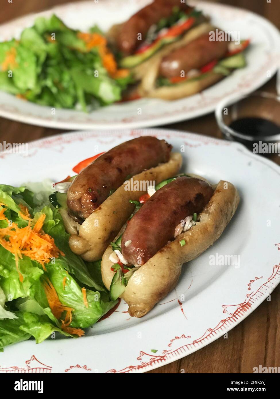 Small Sausage in Large Sausage, Taiwanese Food Stock Photo - Alamy
